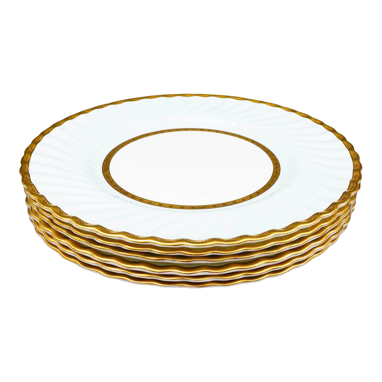 Late 20th Century Minton England H5200 Gold Encrusted Light Blue ...