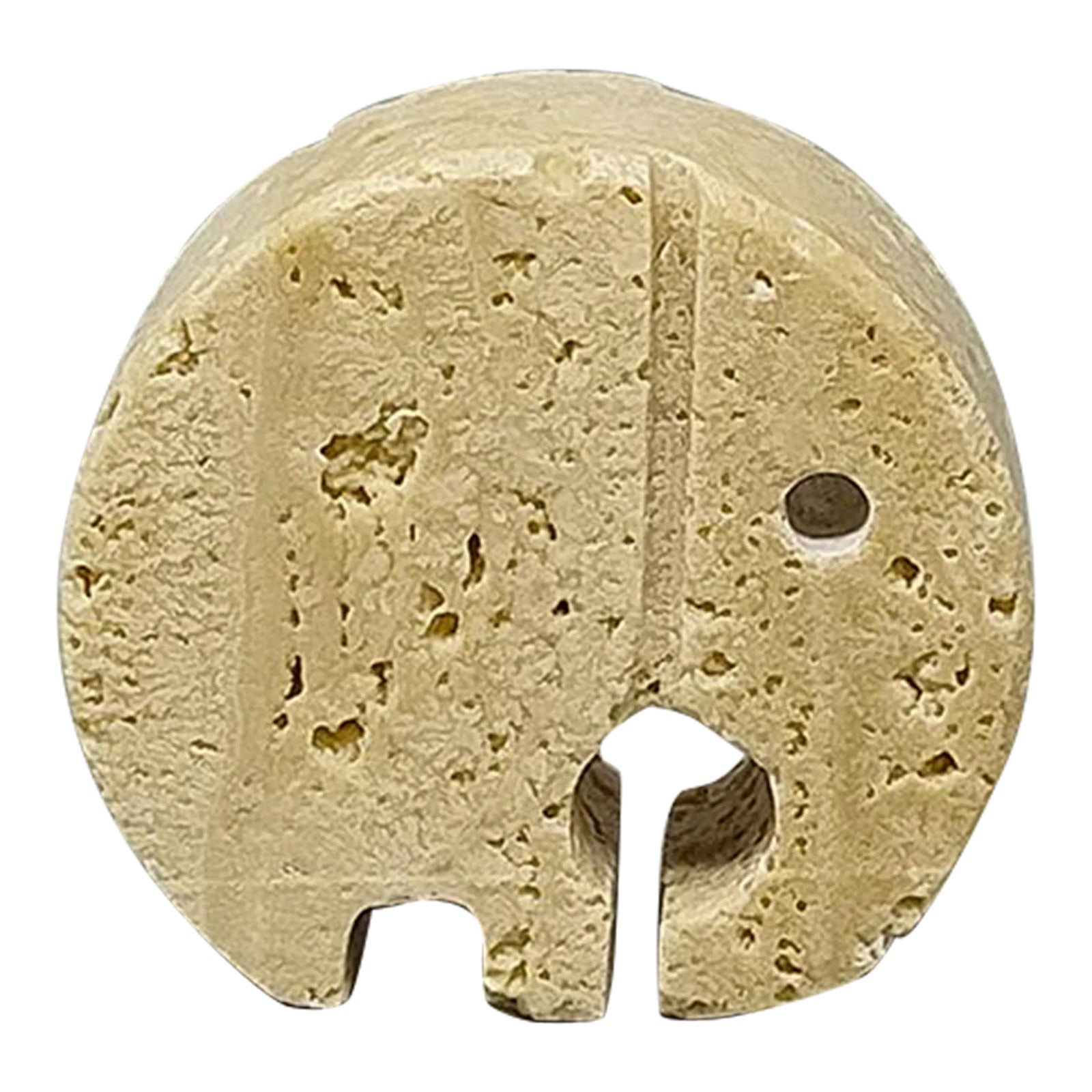 1970s Original Travertine Elephant Sculpture by Enzo Mari for F.lli ...