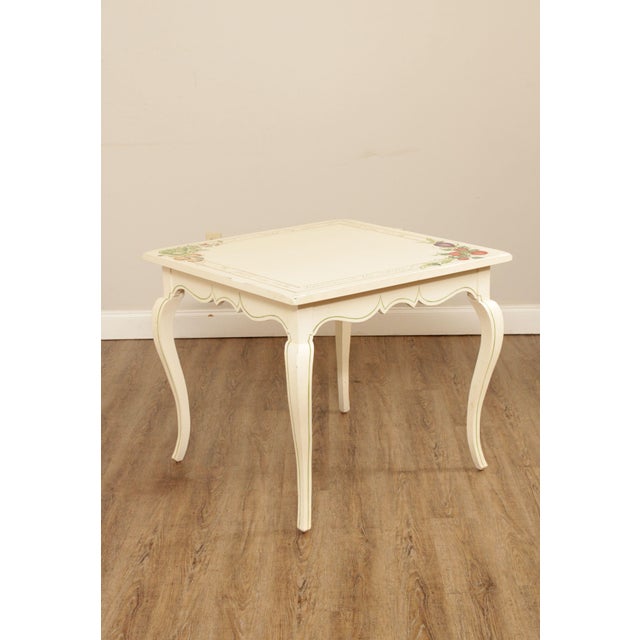 Quality Hand Painted Square Dining Table | Chairish
