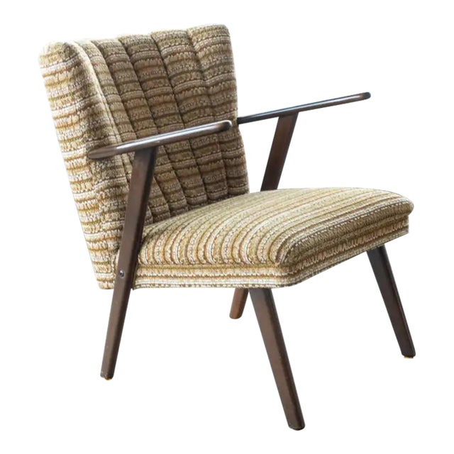 Danish Mid-Century Easy Chair Stained Beech, 1950's | Chairish