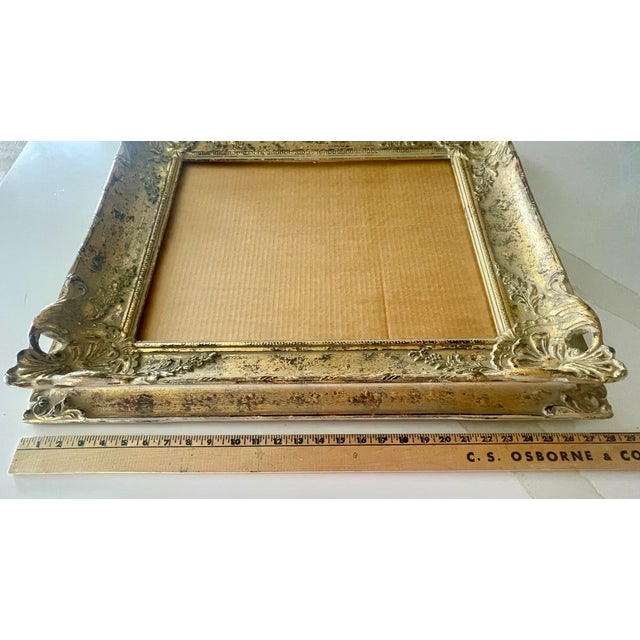 Antique French Gilded Gesso Gold Frame | Chairish