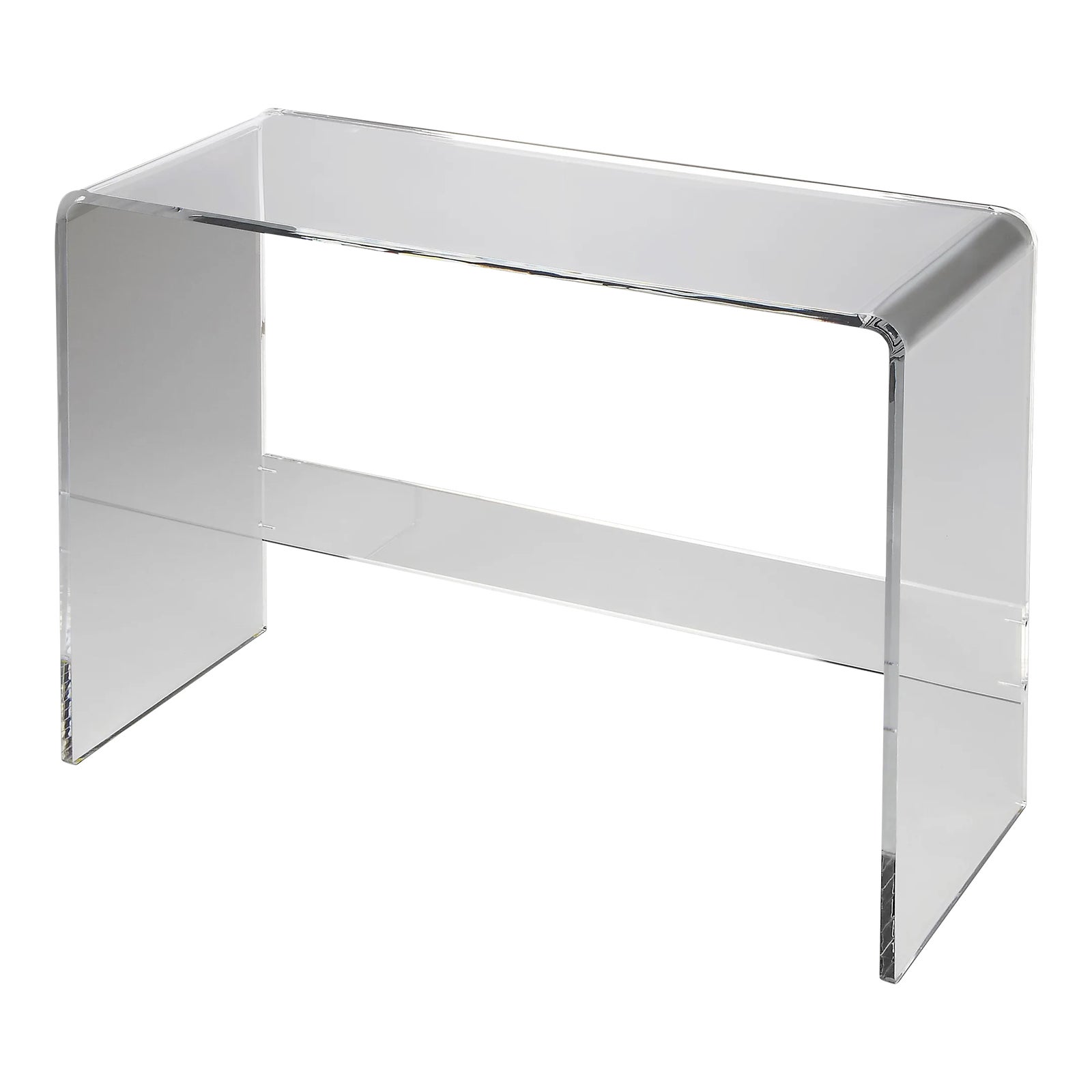 Crystal Clear Acrylic Console Table, Clear | Chairish