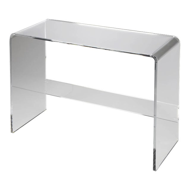 Crystal Clear Acrylic Console Table, Clear | Chairish