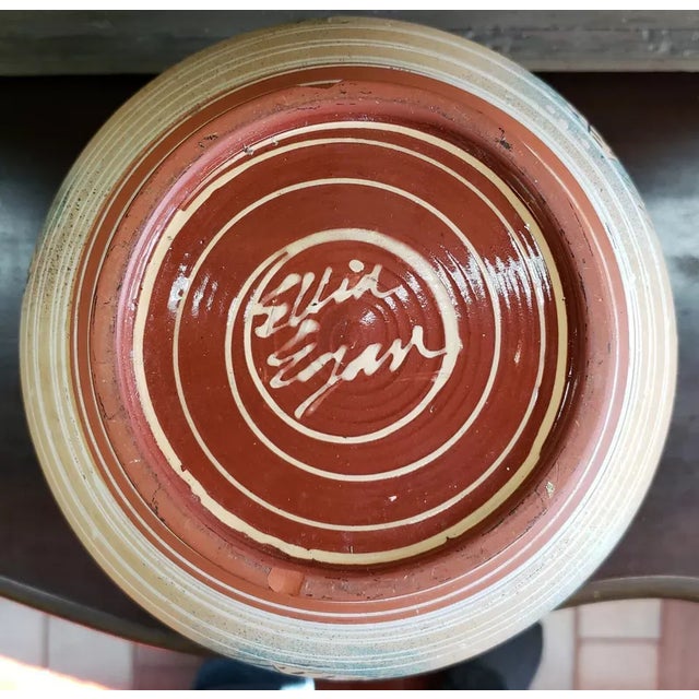 Vintage Eileen Egan Art Pottery Terracotta Rotund Vase | Chairish