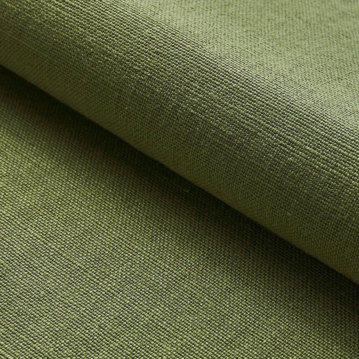 Sample - Schumacher Piet Performance Linen Fabric in Moss | Chairish