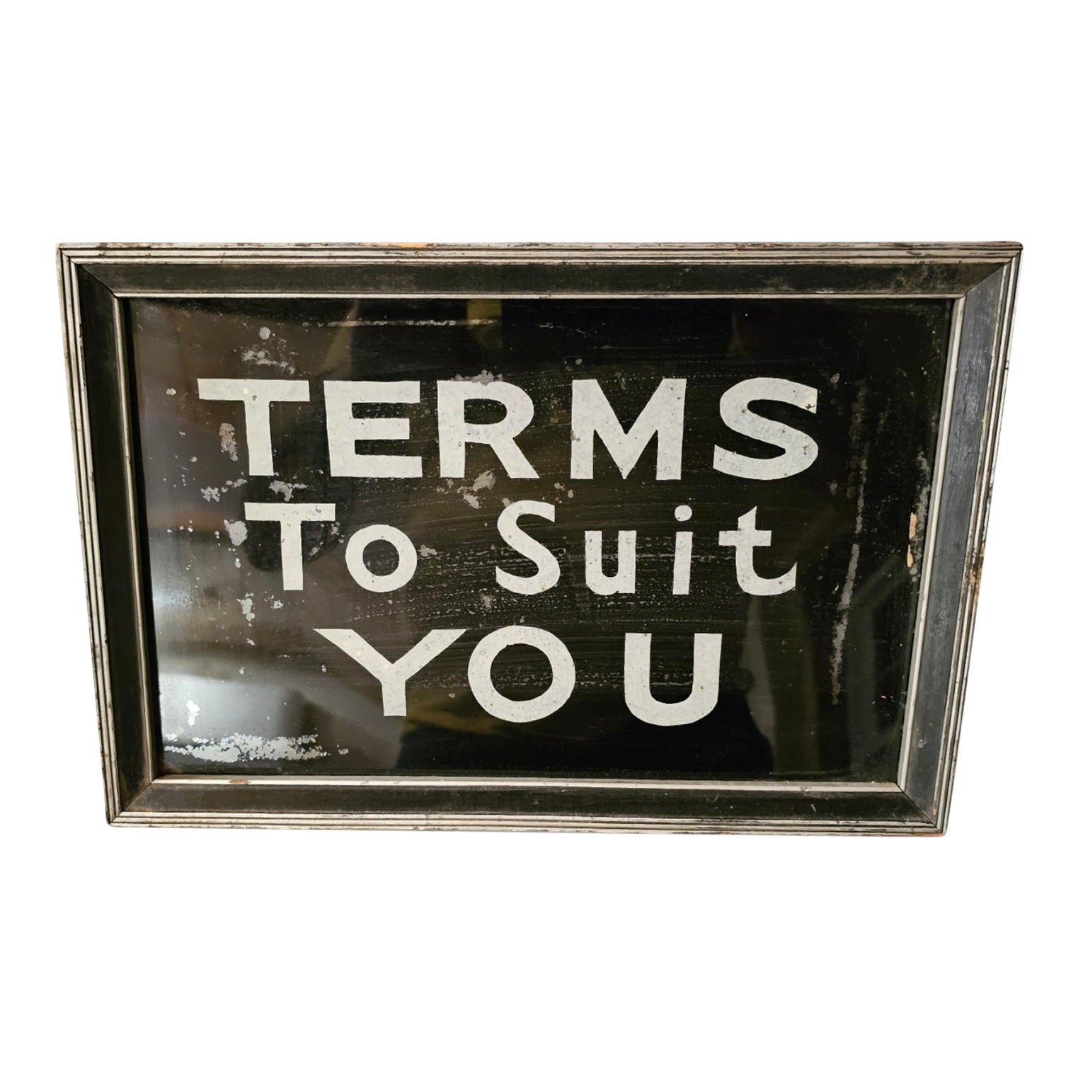 Antique Lighted Trade Stimulator Sign "Terms to Suit You" | Chairish