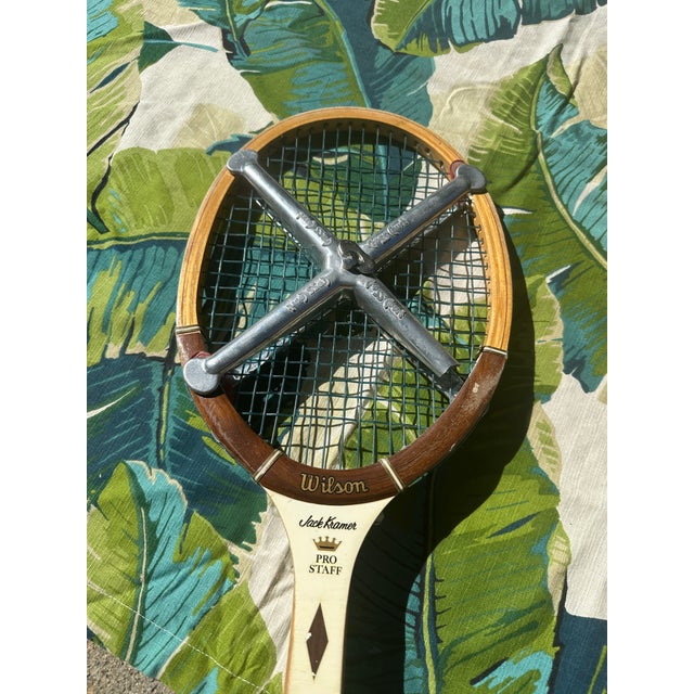 Collection of Vintage Wooden Wilson Tennis Rackets With Zephyr Press ...