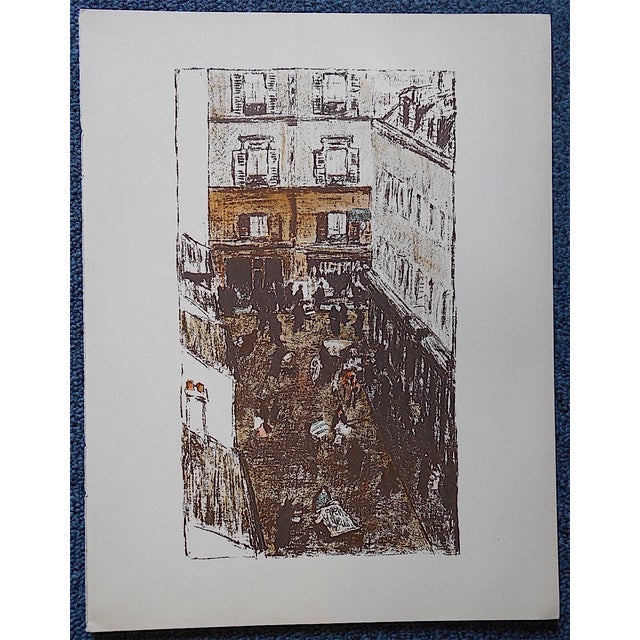 Vintage Pierre Bonnard Lithograph, Paris Scene | Chairish