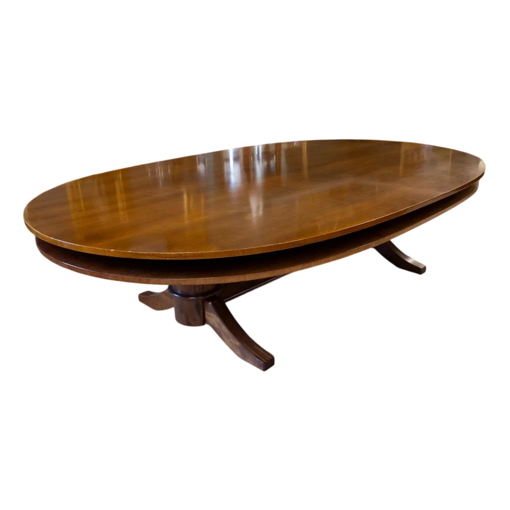 Large Antique Oval Conference Table, 1890s | Chairish