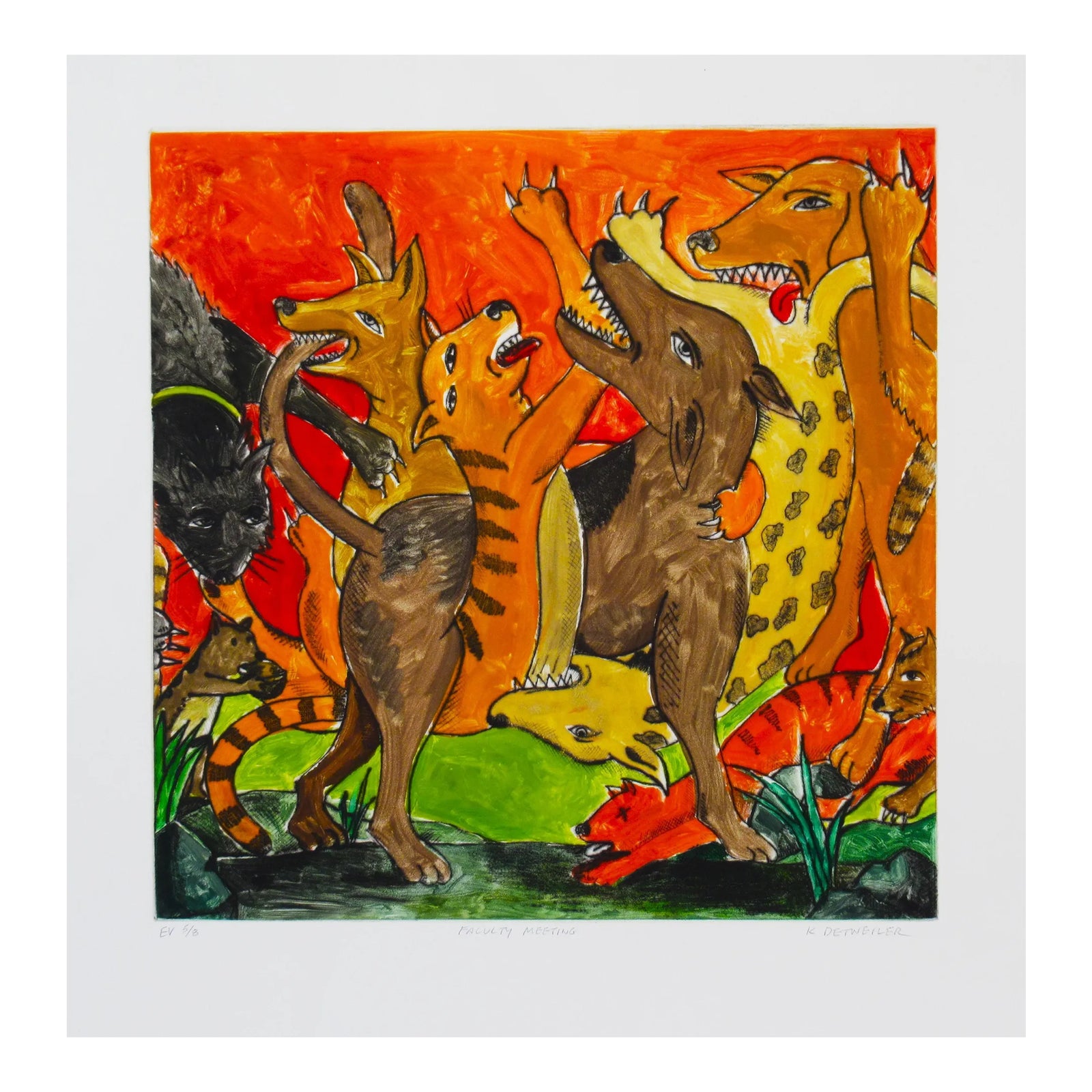 Kelly Detweiler, Faculty Meeting, Circa 1990 | Chairish