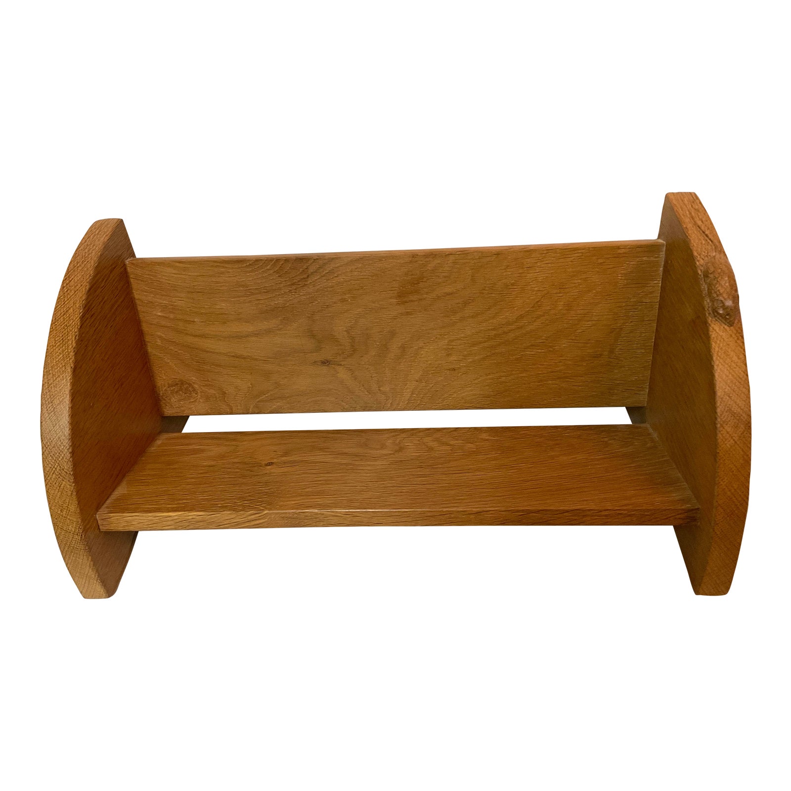 Hand Carved Robert Mouseman Book Trough Stand | Chairish