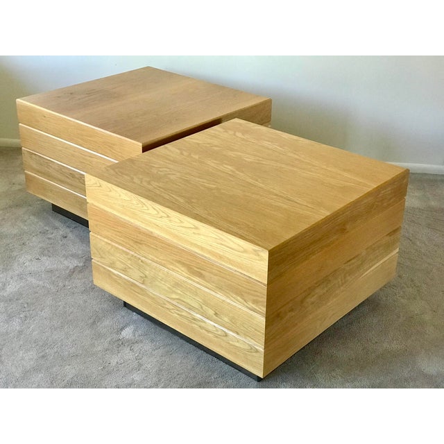 1980’s Steve Chase Custom Design Side Tables - a Pair | Chairish