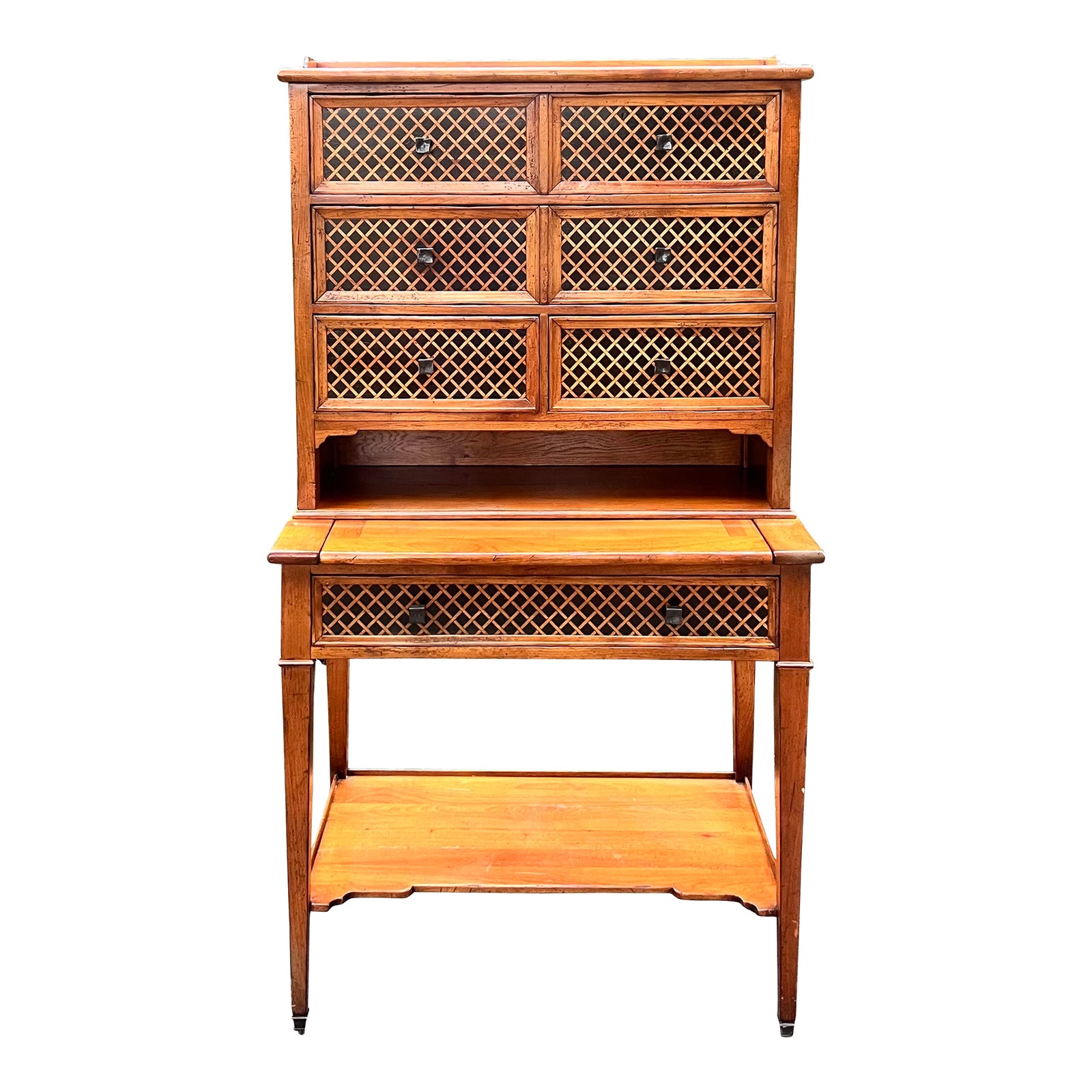 Williams Sonoma Home Writing Desk With Hutch Top | Chairish