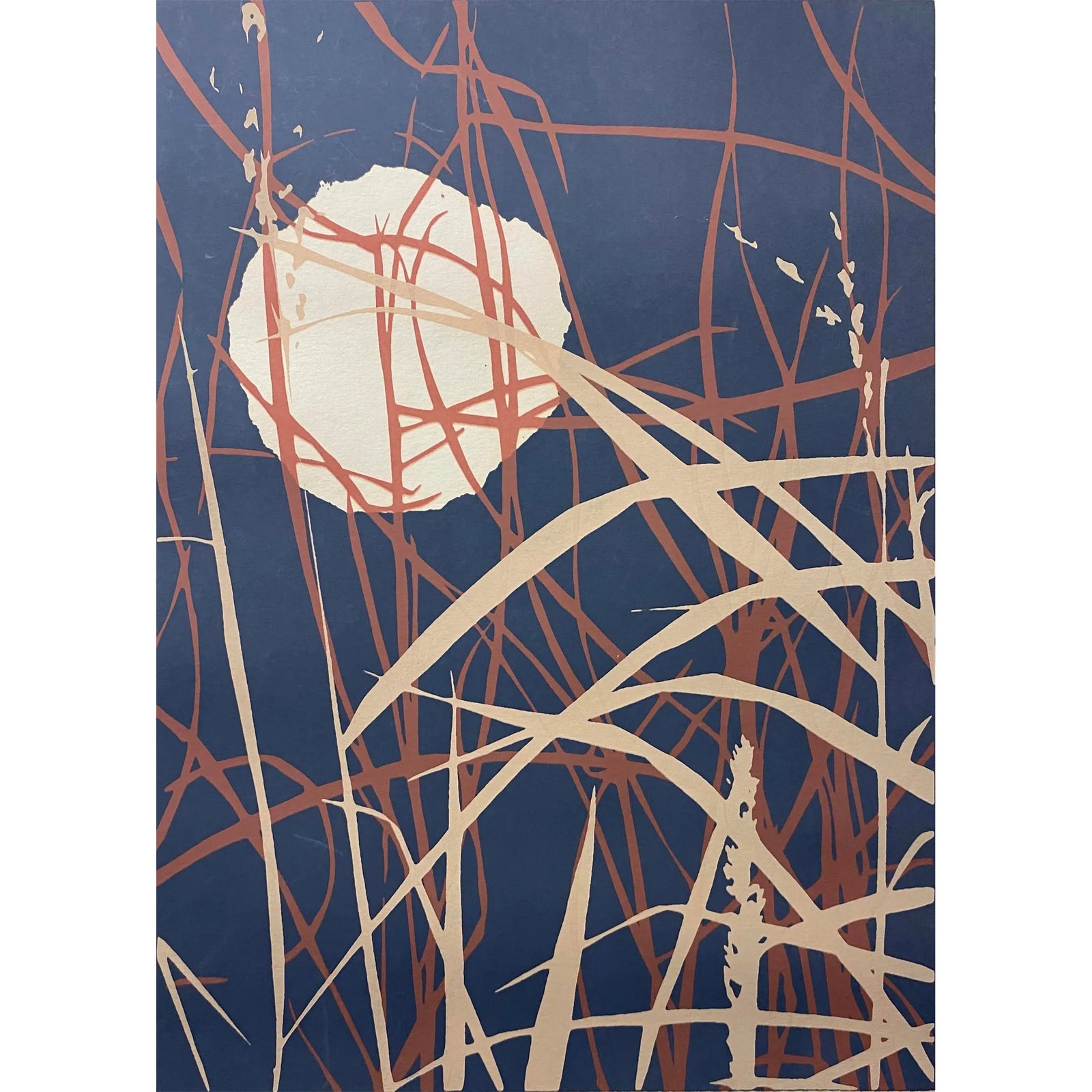 1970s Michael Joe Helton Night Moon Serigraph | Chairish