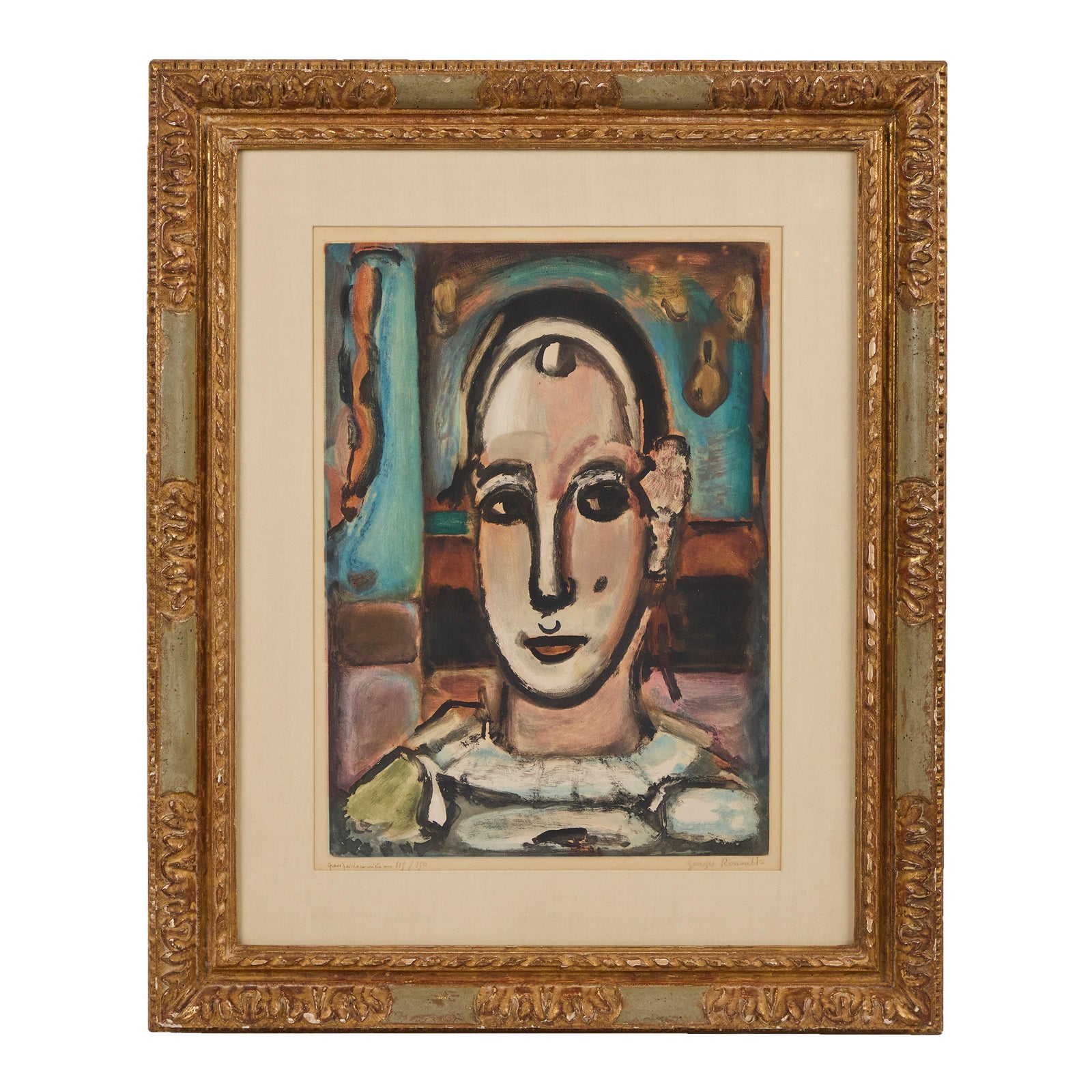 Mid 20th Century Aquatint Portrait by French Artist George Pierrot ...