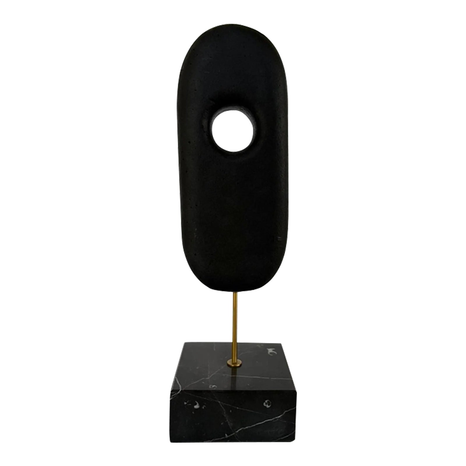 Revelation Modern Black Stone Minion Sculpture | Chairish