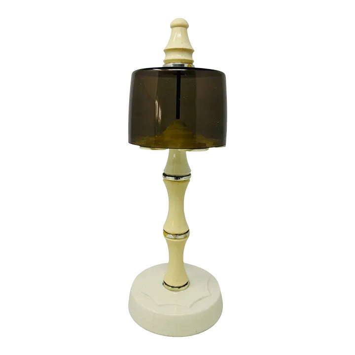 1970's Toothbrush Caddy Cream With Gold Accents Smoked Lucite Cover ...