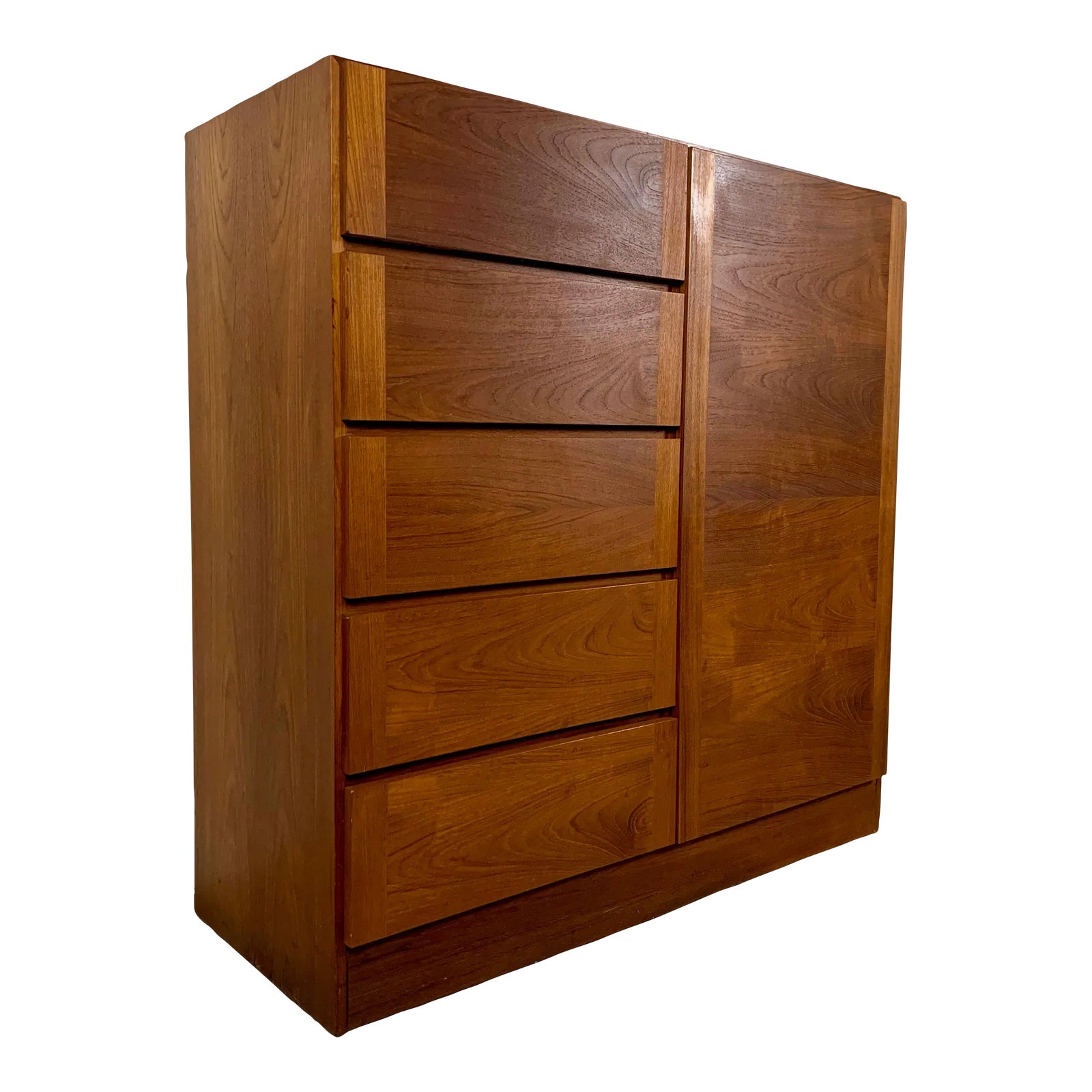 Arne Wahl Iversen Danish Modern Highboy Wardrobe | Chairish