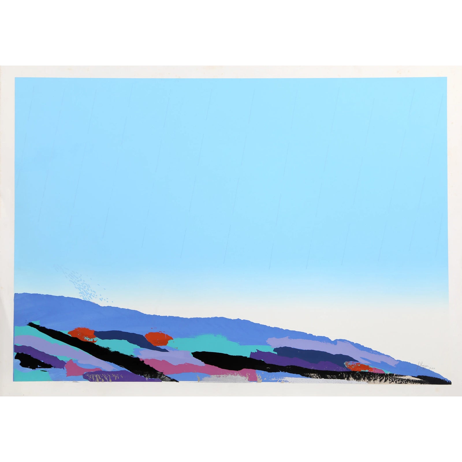 Joseph Grippi, Ocean Blue, Silkscreen | Chairish