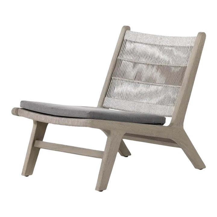 Julian Outdoor Chair, Weathered Grey | Chairish