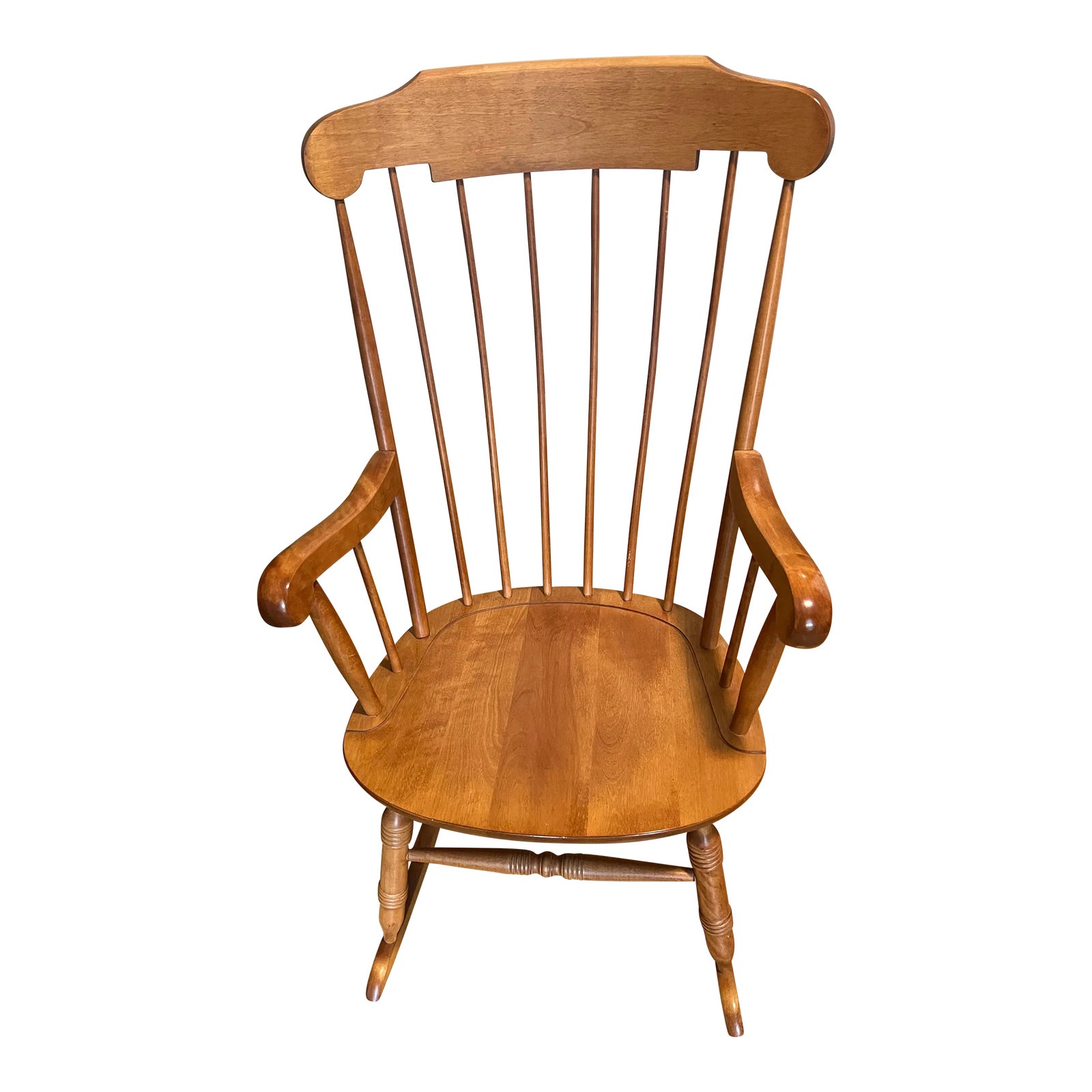 Nichols & Stone Solid Hardwood Rocking Chair | Chairish