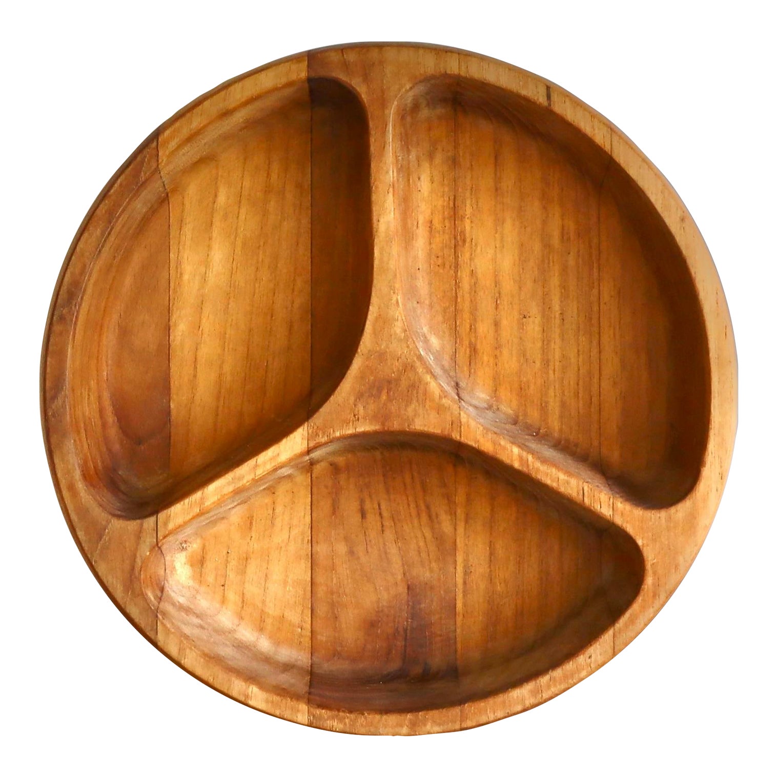 Vintage Dansk 3-Compartment Teak Bowl | Chairish