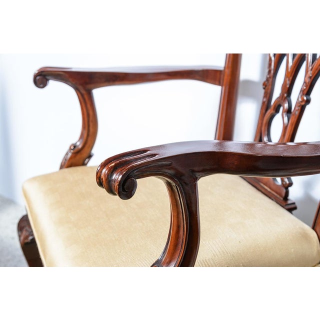 English Style Mahogany Dining Chairs - Set 10 | Chairish