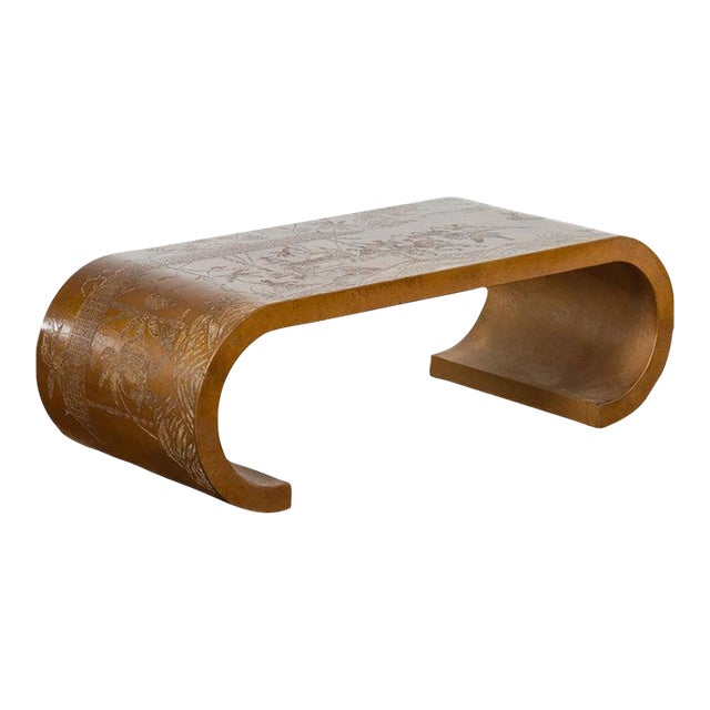 Mid 20th Century Chinese Waterfall Scroll Table with Reserved Court ...