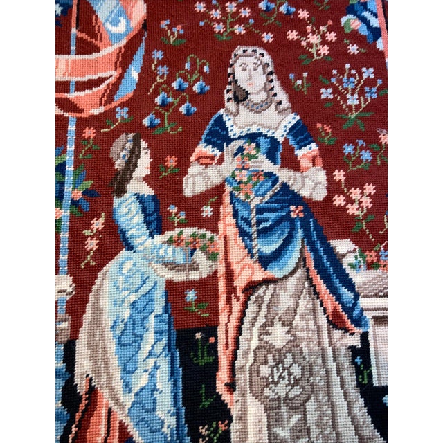 1980s Vintage Finished Framed Needlepoint Works / Tapestry Antique ...