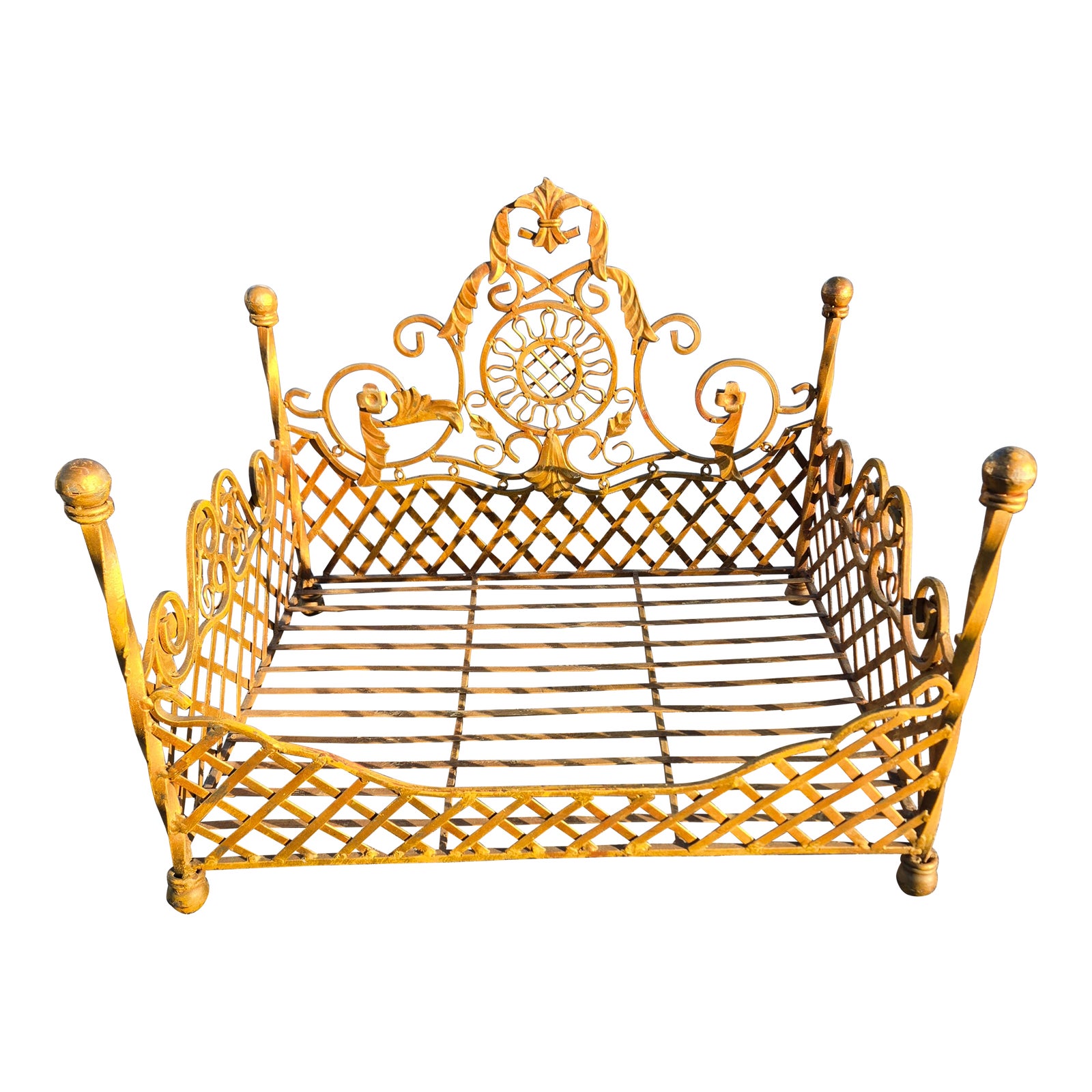 1970s Victorian Style, Hollywood Regency. Heavy Twisted Wrought Iron 4 ...