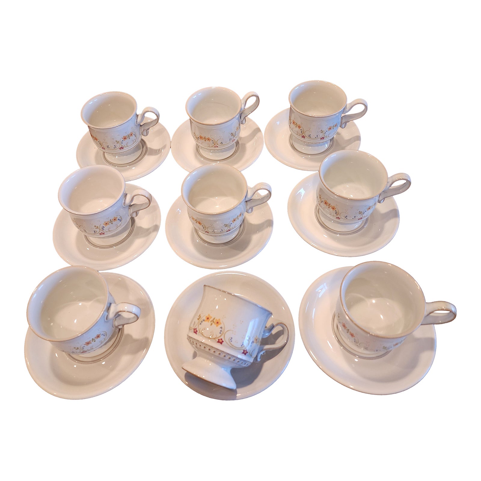 Vintage Avignon Denby Tea Cups and Saucers | Chairish