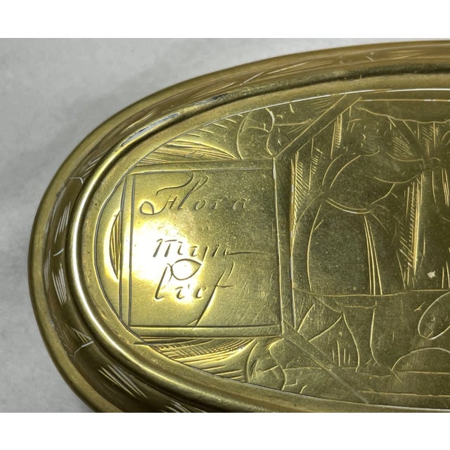 Rare Antique 18th Century Hand Tooled Engraved Brass Dutch Figural ...