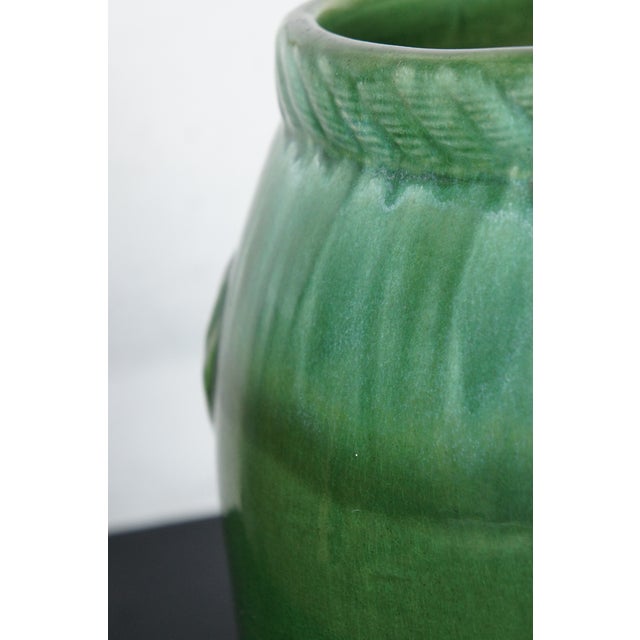 Mid 20th Century Robinson Ransbottom Green Drip Glaze Floor Vase Oil ...