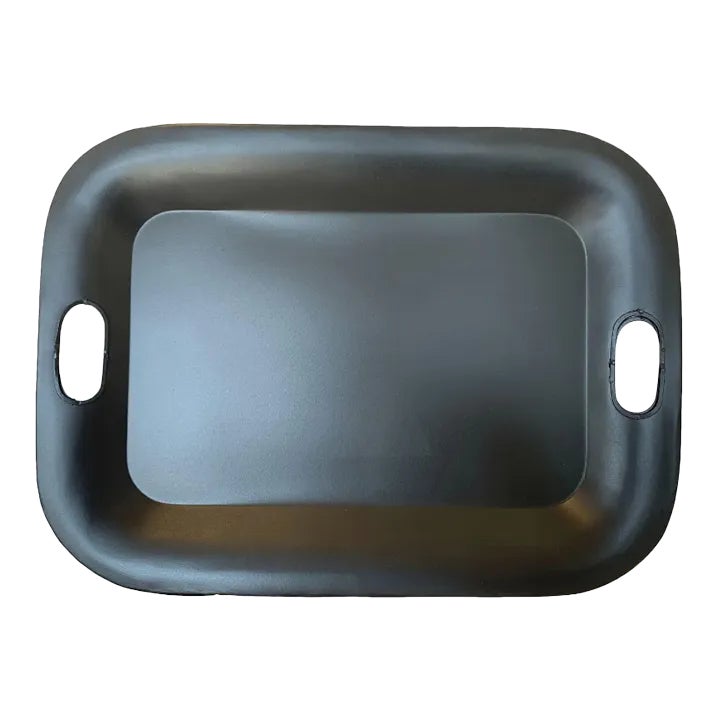 Contemporary Small Black Metal Tray | Chairish