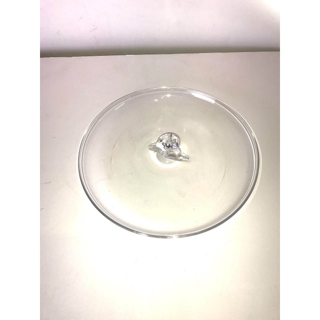 Stuben Modern Art Glass Dish Horderve/Pastry Platter | Chairish