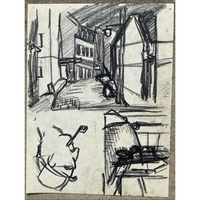 Frank Wallace Philadelphia Streets and People Drawing | Chairish