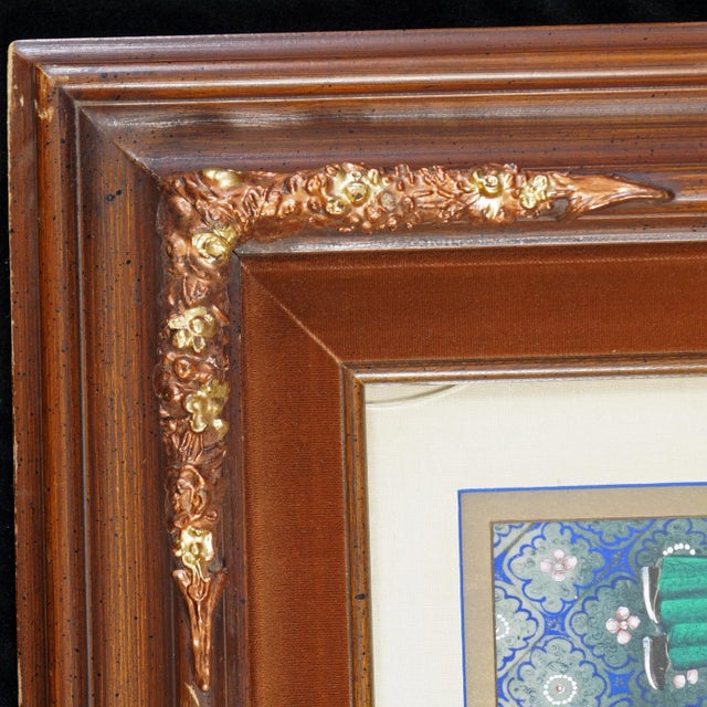 Framed Chinese Pith Painting Mandarin and Servant Early 19th Century ...