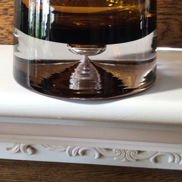 Vintage Svensk Form Swedish Bo Borgstrom Design Amber Glass Bubble ...