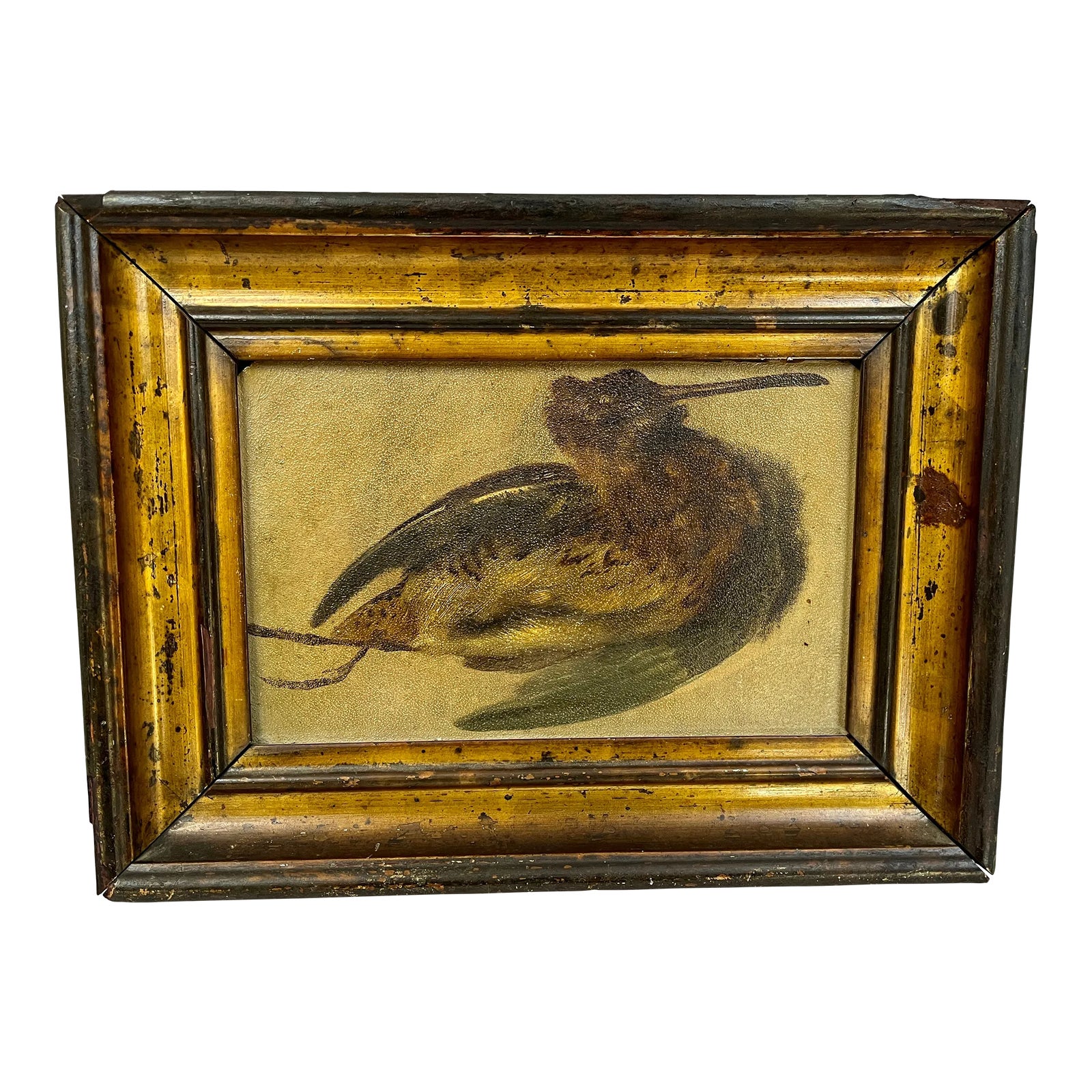 Late 1800s French Duck Painting Framed | Chairish