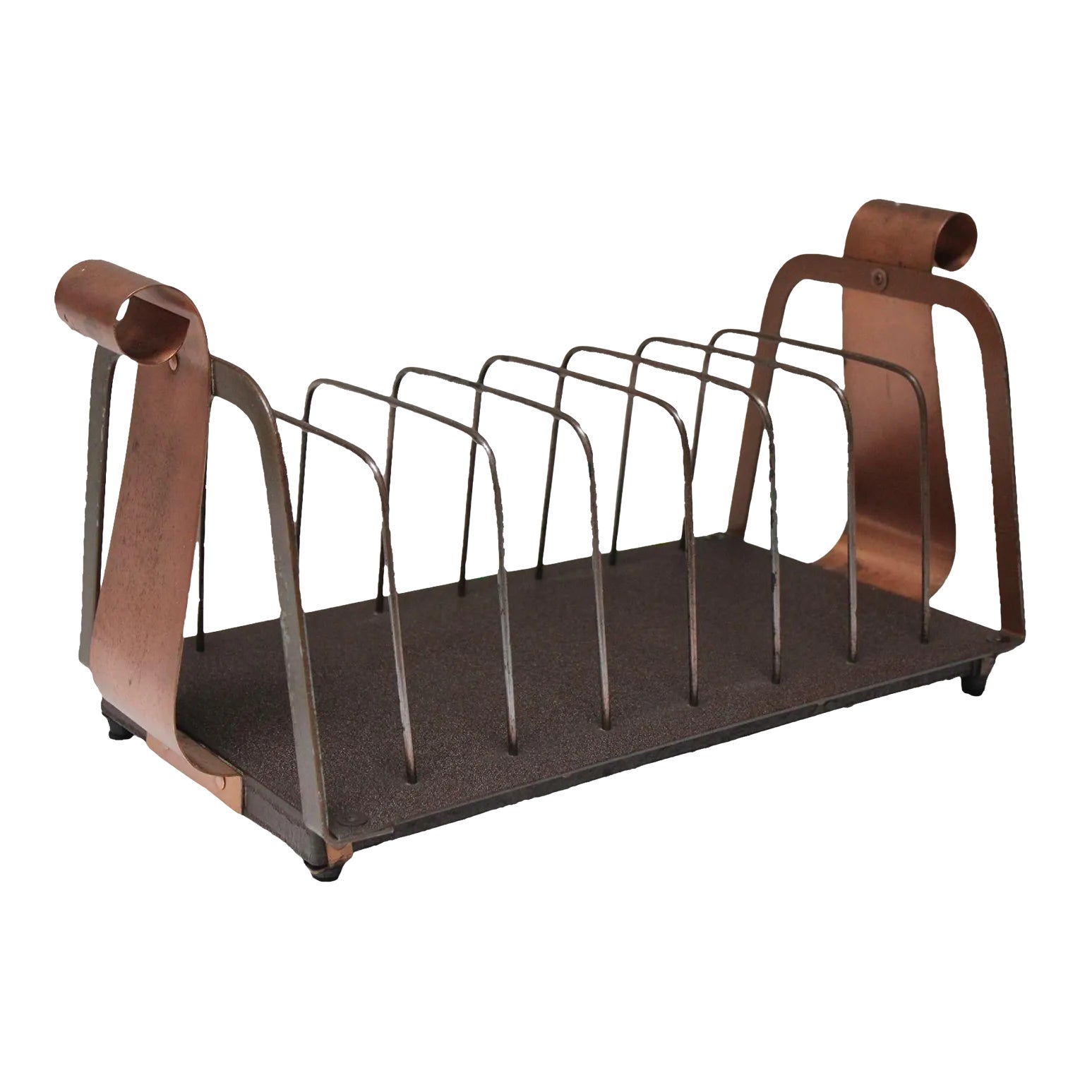 Vintage Aluminum "Scroll" LP/Vinyl/45 Record Rack | Chairish