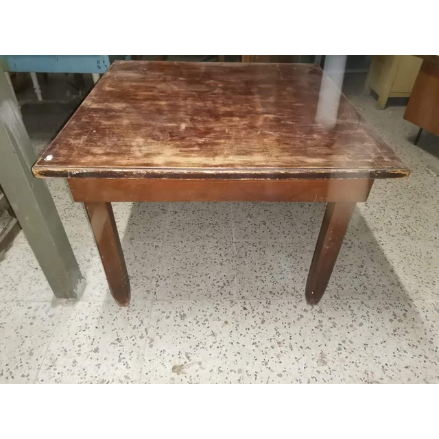 Italian Square Pinewood Kitchen Table, 1940s | Chairish