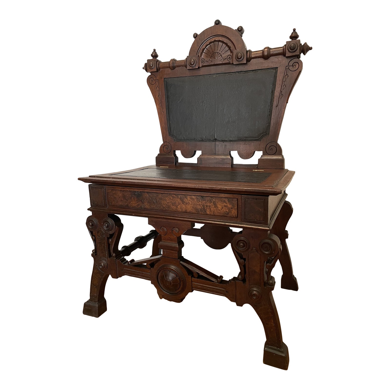 Mid 19th Century Victorian Bishop Bench | Chairish