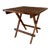 Teak Folding Side Table - Indoors or Outside | Chairish
