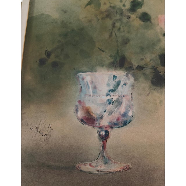 1973 Kaiko Moti Framed Artist's Proof Roses in Vase Impressionist Still ...