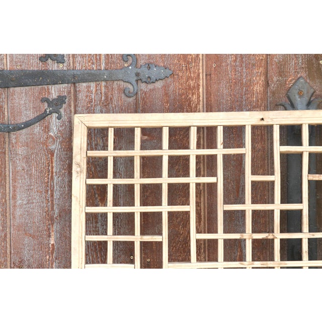 Early 20th Century Diamond Grid Lattice Window Panel | Chairish