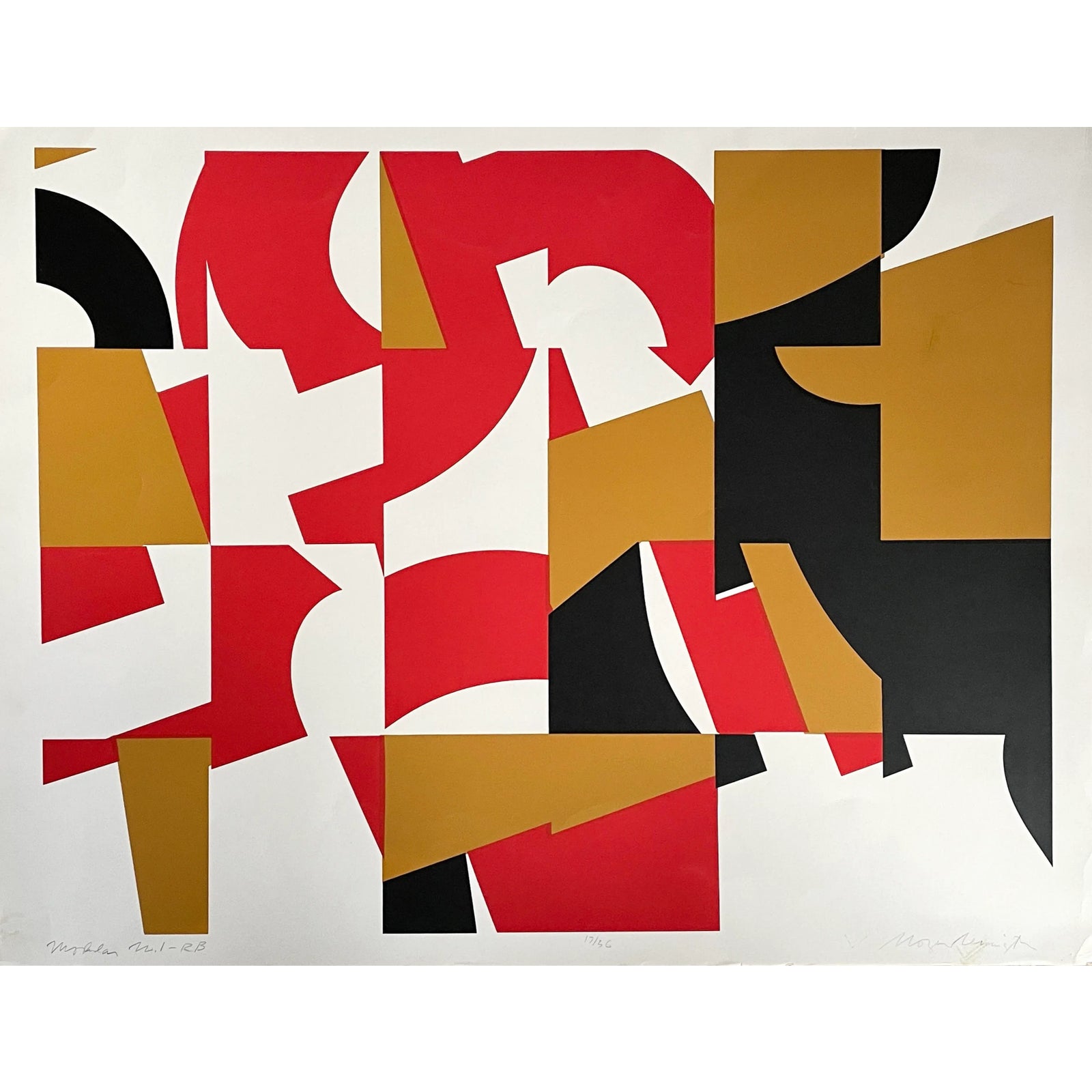 1965 R. Roger Remington - “Modular No. 1” (Rb) Modernist Screenprint ...