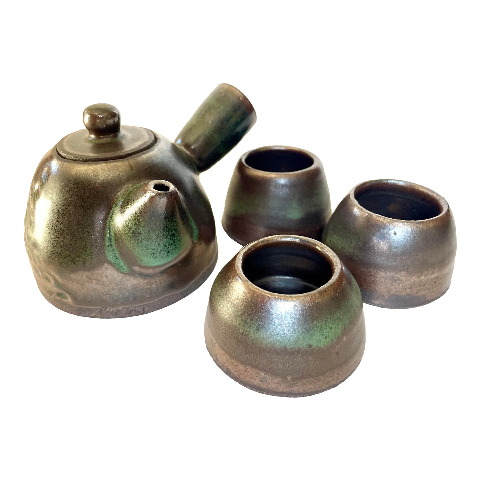 2021 Japanese Kyusu Tea Set of Four | Chairish