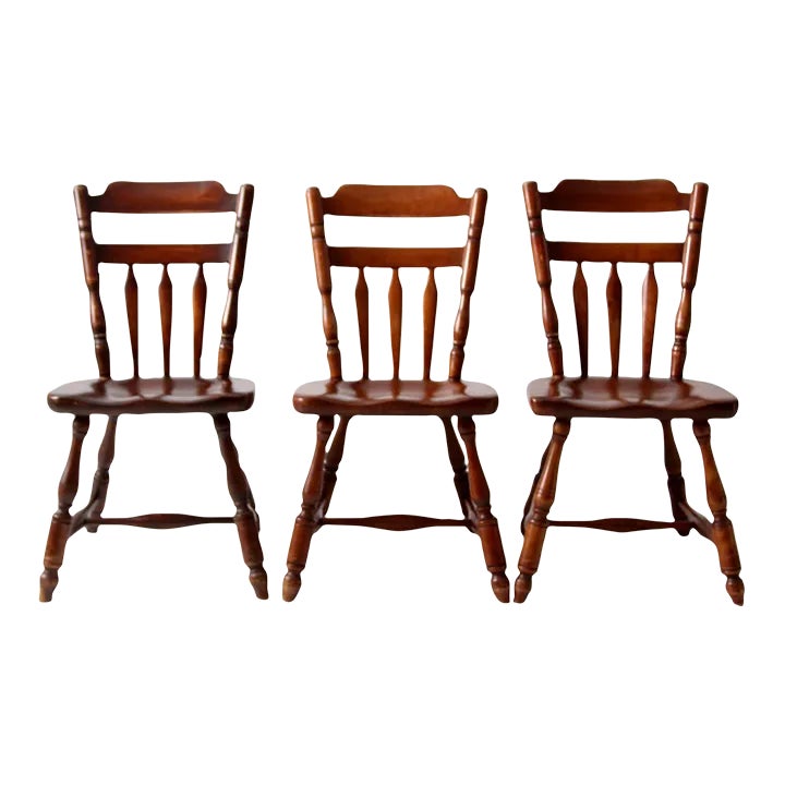 Mid Century Cushman Colonial Dining Chairs Set 3 | Chairish