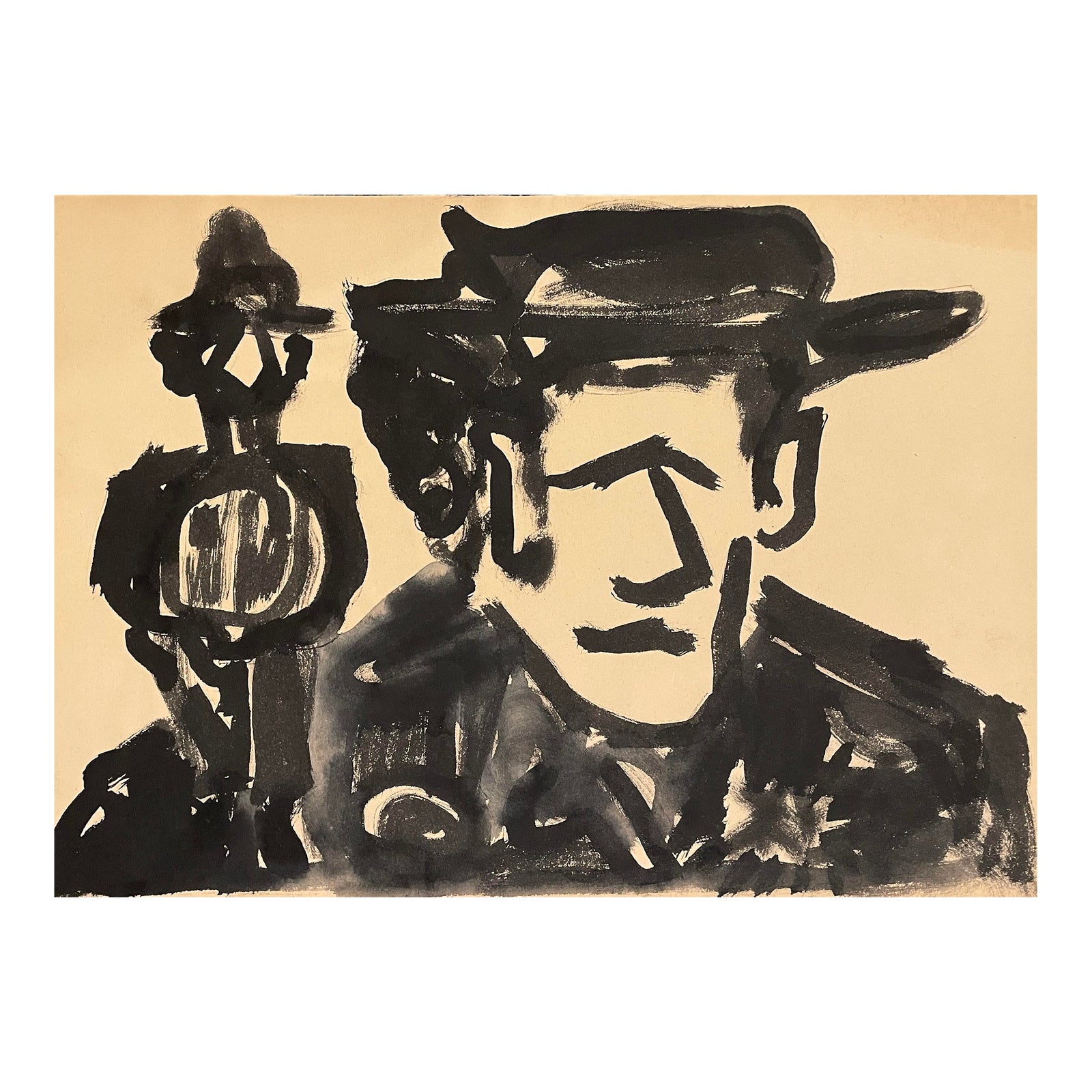 1960s Larry Connatser Figure Painting | Chairish