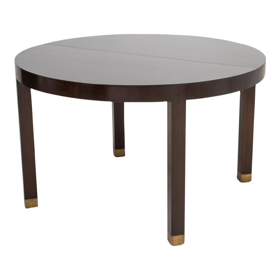 John Fischer Circular Extending Dining Table | Chairish